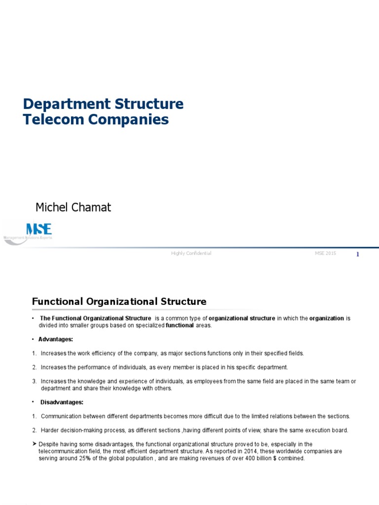 Telecom Companies Organizational Structures | PDF | Chief Executive ...