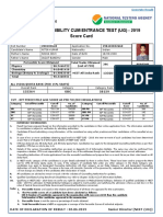 NEET UG 2019 Score Card Download | PDF | Qualifications