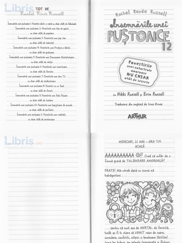 Insemnarile Unei Pustoaice Vol.12 - Rachel Renee Russell PDF | PDF