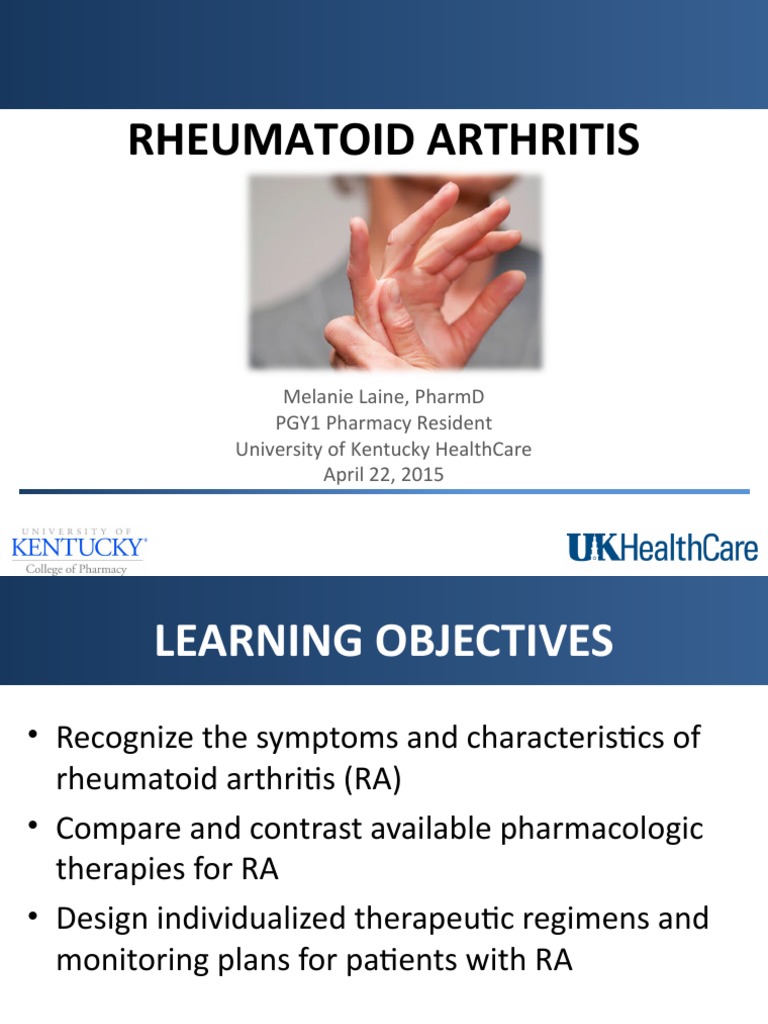 Rheumatoid Arthritis - Lecture Slides | PDF | Rheumatoid Arthritis ...