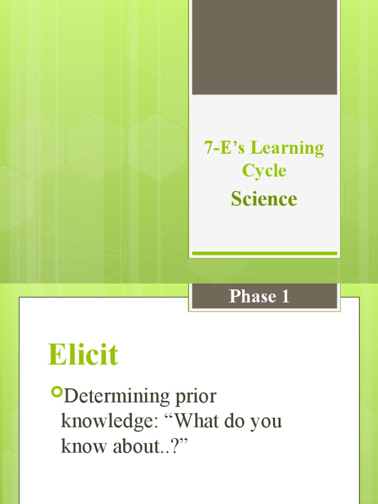 7-E's Learning Cycle | PDF