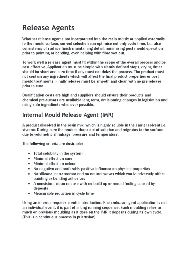 017 - Releasing Agents | PDF | Applied And Interdisciplinary Physics ...