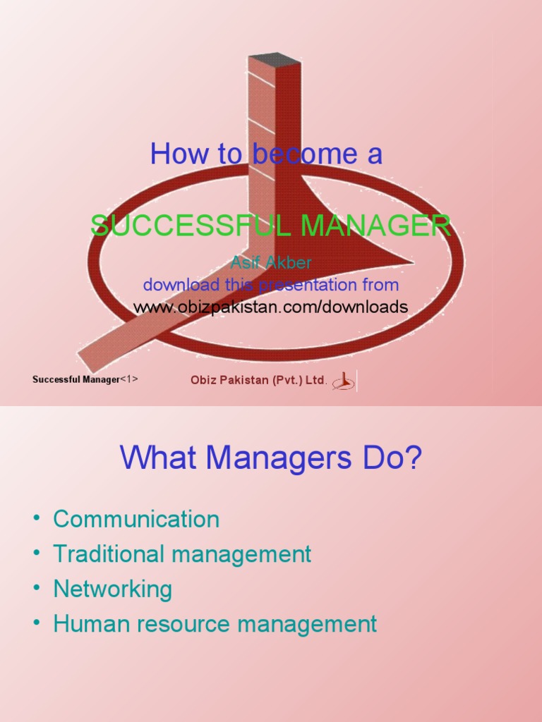 How To Become A: Successful Manager | PDF | Leadership | Communication