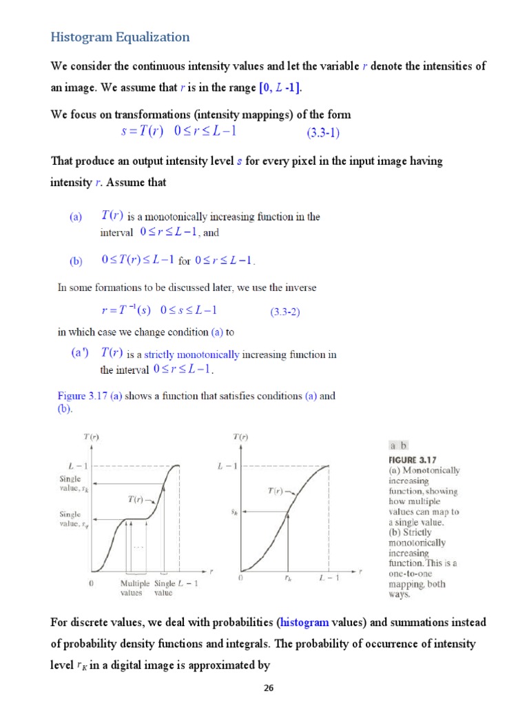 Histogram Equalization | PDF | Function (Mathematics) | Histogram