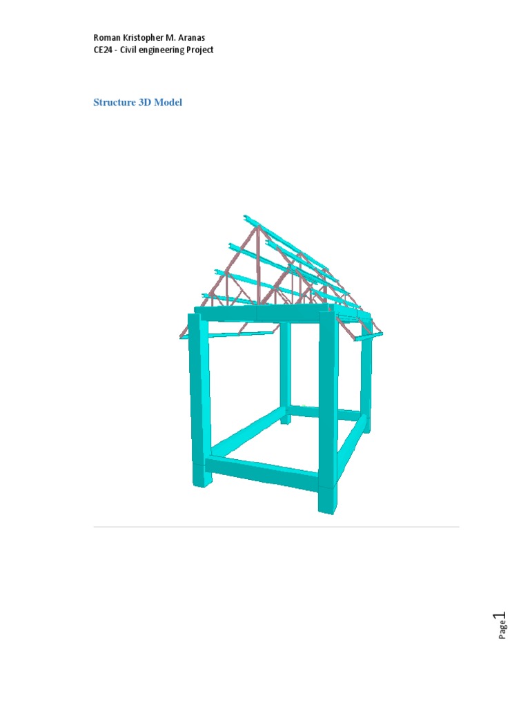 Structure 3D Model: Roman Kristopher M. Aranas CE24 - Civil Engineering ...