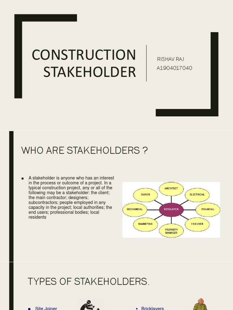 Construction Stakeholder: Rishav Raj A1904017040 | PDF
