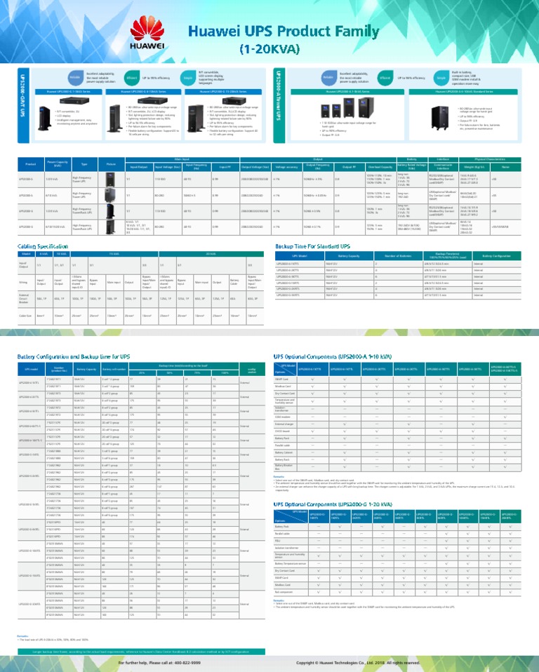 HUAWEI UPS Distribution Product Family Datasheet PDF | PDF | Power ...