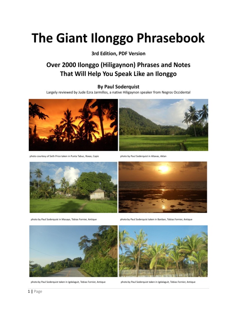 The Giant Ilonggo Phrasebook: Over 2000 Ilonggo (Hiligaynon) Phrases ...