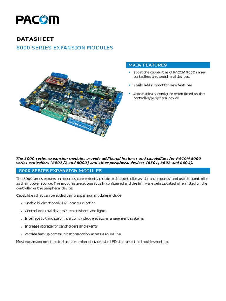 8000 Series Expansion Modules: Datasheet | PDF | Public Switched ...