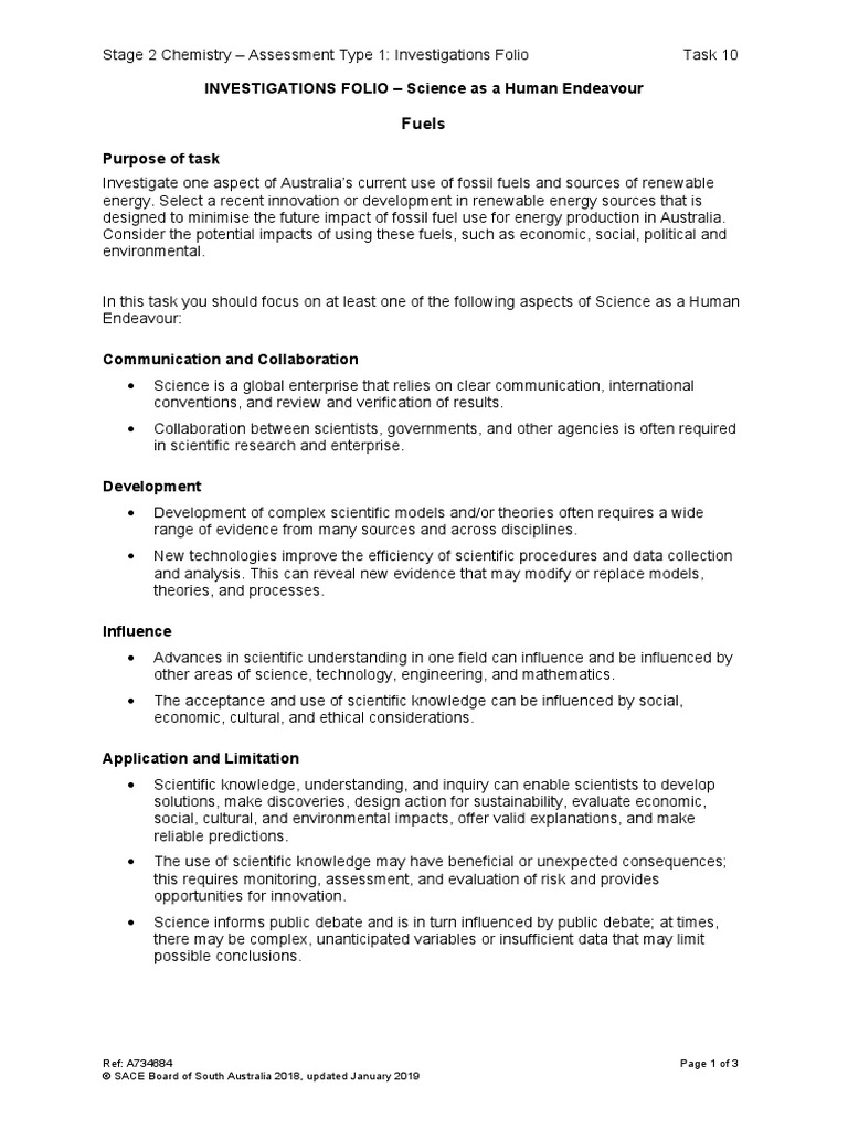 Task 10 - SHE Investigation Fuels | PDF | Science | Knowledge