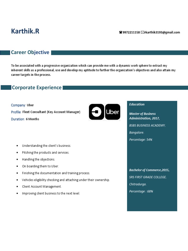 Karthik Updated CV PDF | PDF | Sales | Customer Relationship Management