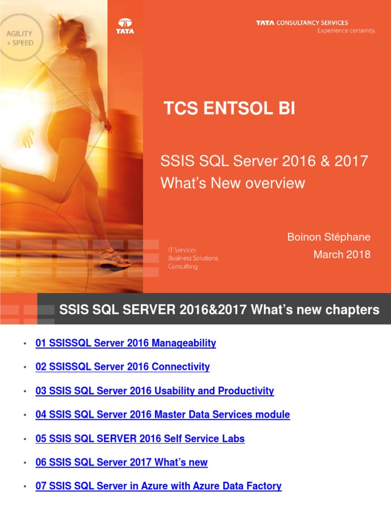 Presentation - 2018 - Microsoft SSIS SQL Server 2016&2017 | PDF ...