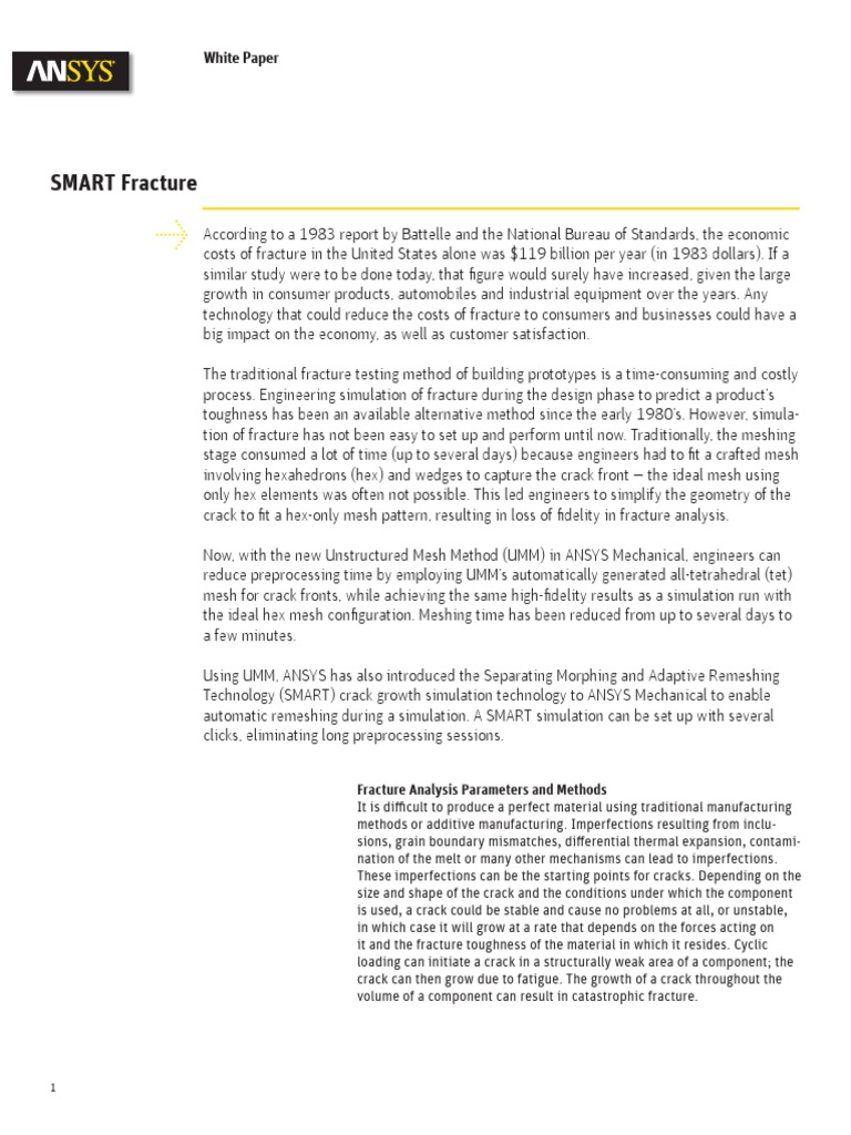 Ansys Smart-Fracture | PDF | Fracture Mechanics | Fracture