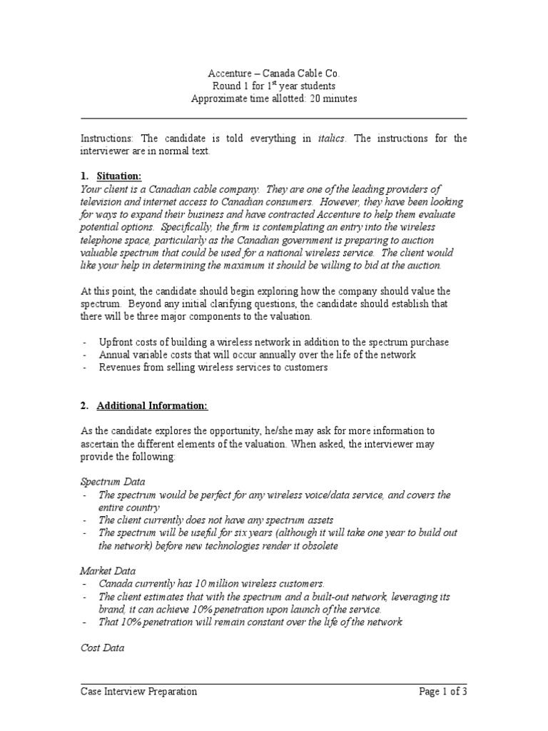Accenture - Case Study | PDF | Wireless | Auction