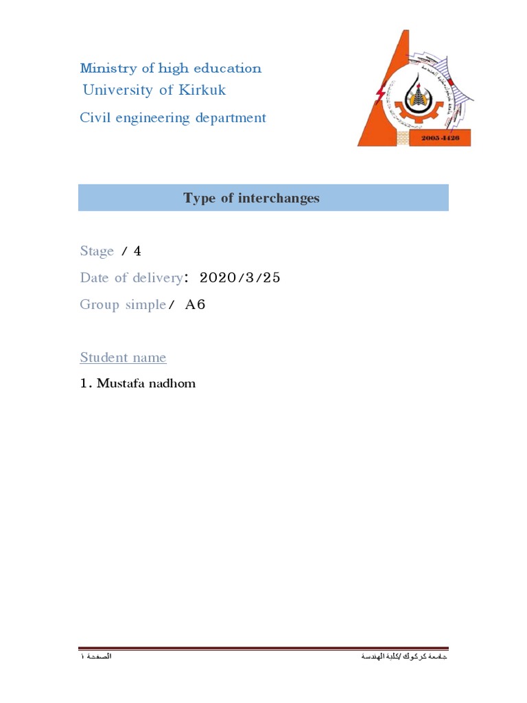 Type of Interchange | PDF | Interchange (Road) | Road Infrastructure