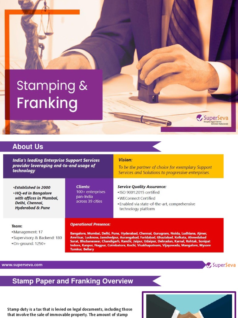 Stamp Paper and Franking Solution | PDF | Postage Stamp | Taxes
