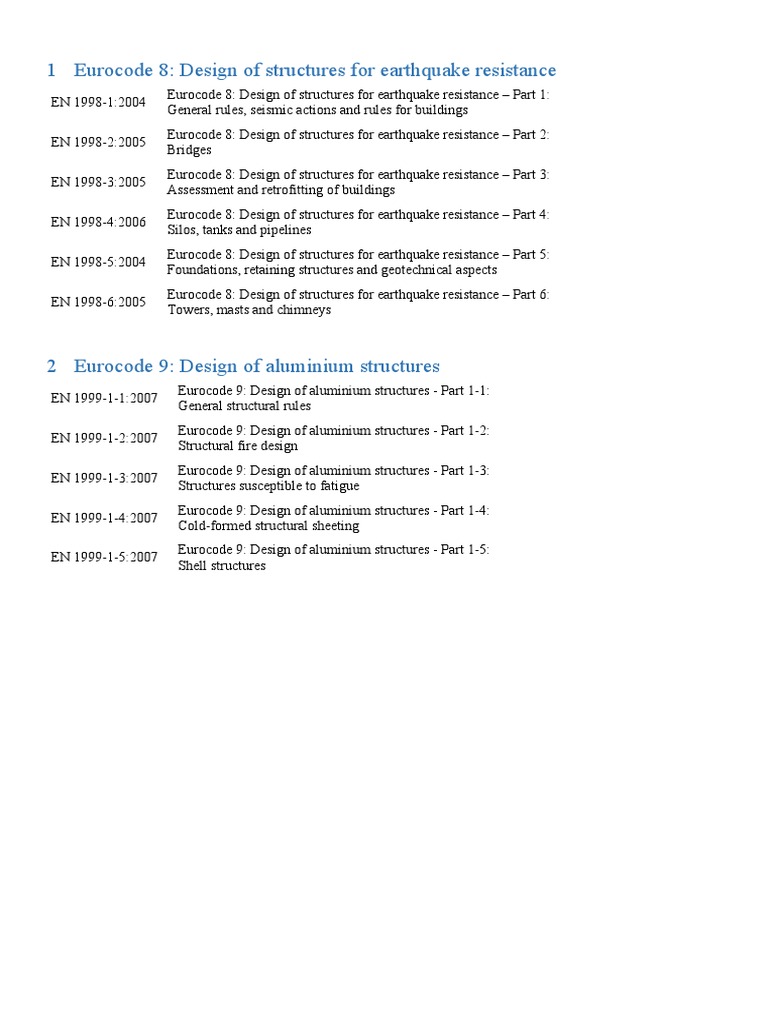 Eurocode Summarise - Part 7 | PDF