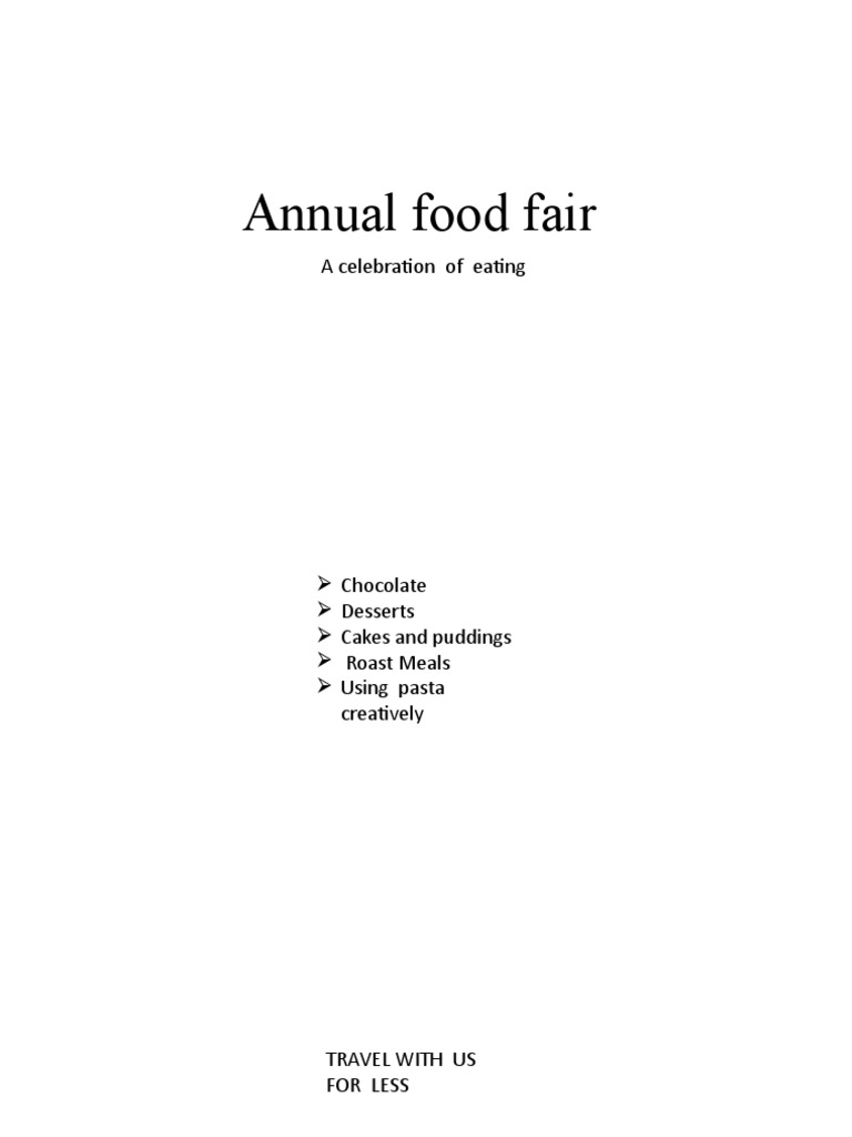 Annual Food Fair: A Celebration of Eating | PDF