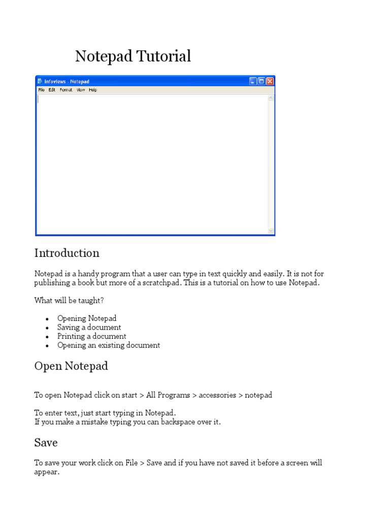Note Pad | PDF | Text File | System Software