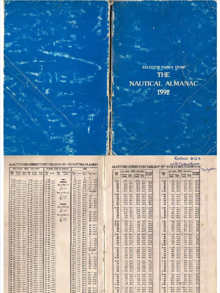 Nautical Almanac 1992 | PDF | Outer Space | Sky