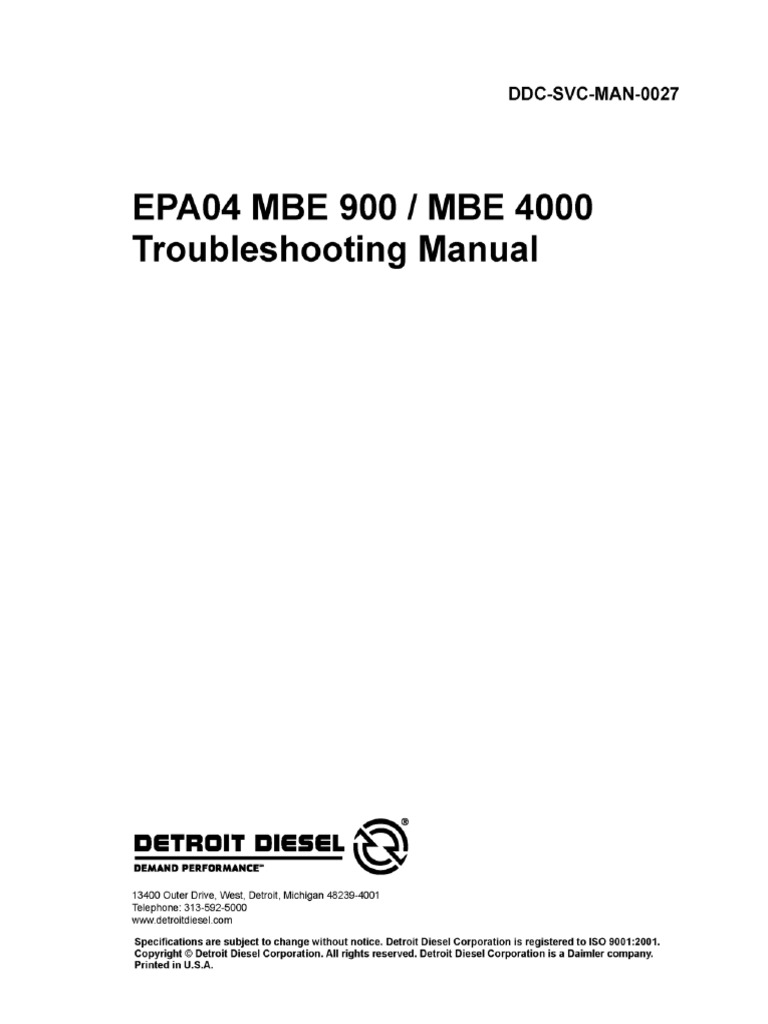 MBE 04 Troubleshooting Codigos de Falla PDF | PDF | Fuel Injection ...