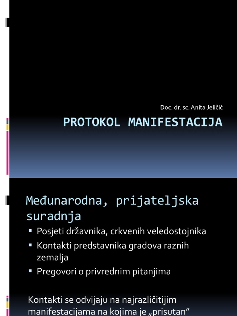 Protokol Manifestacija | PDF
