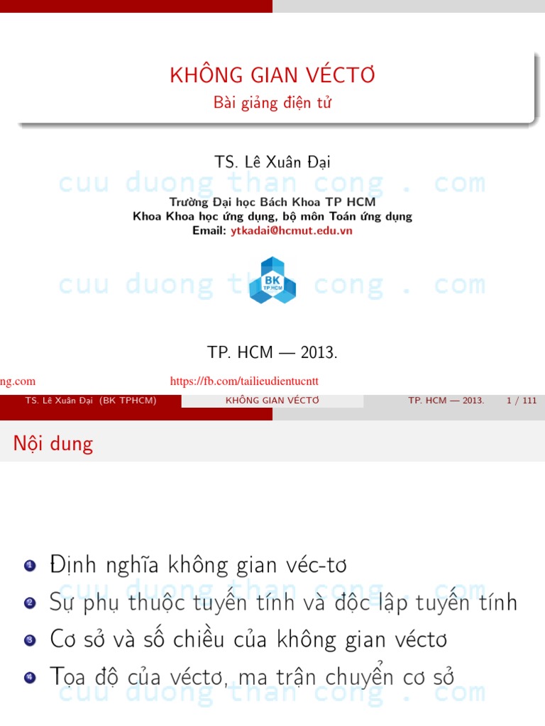 Dai-So-Tuyen-Tinh - Le-Xuan-Dai - 5.khong-Gian-Vecto - (Cuuduongthancong - Com) PDF | PDF