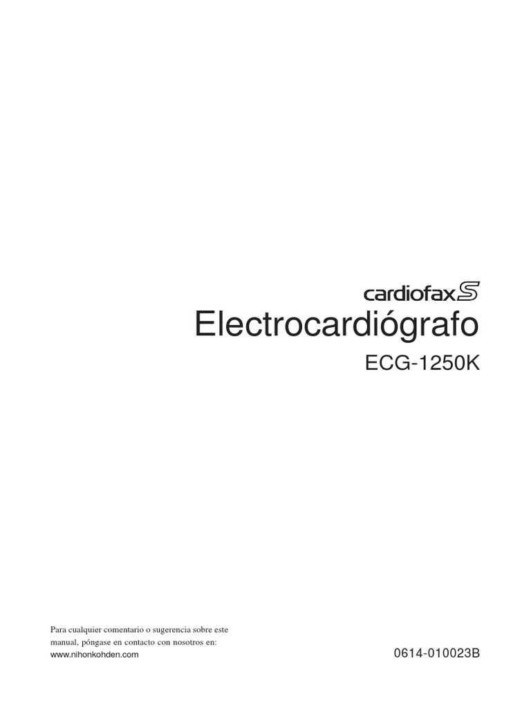 ECG-1250 Español - Compressed | PDF | Electrocardiografia | Frecuencia ...