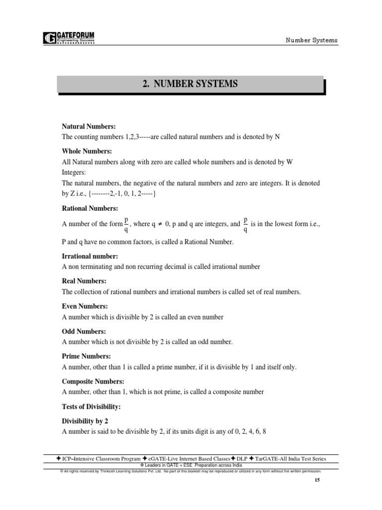 2-Number Systems - 1 | PDF | Numbers | Rational Number