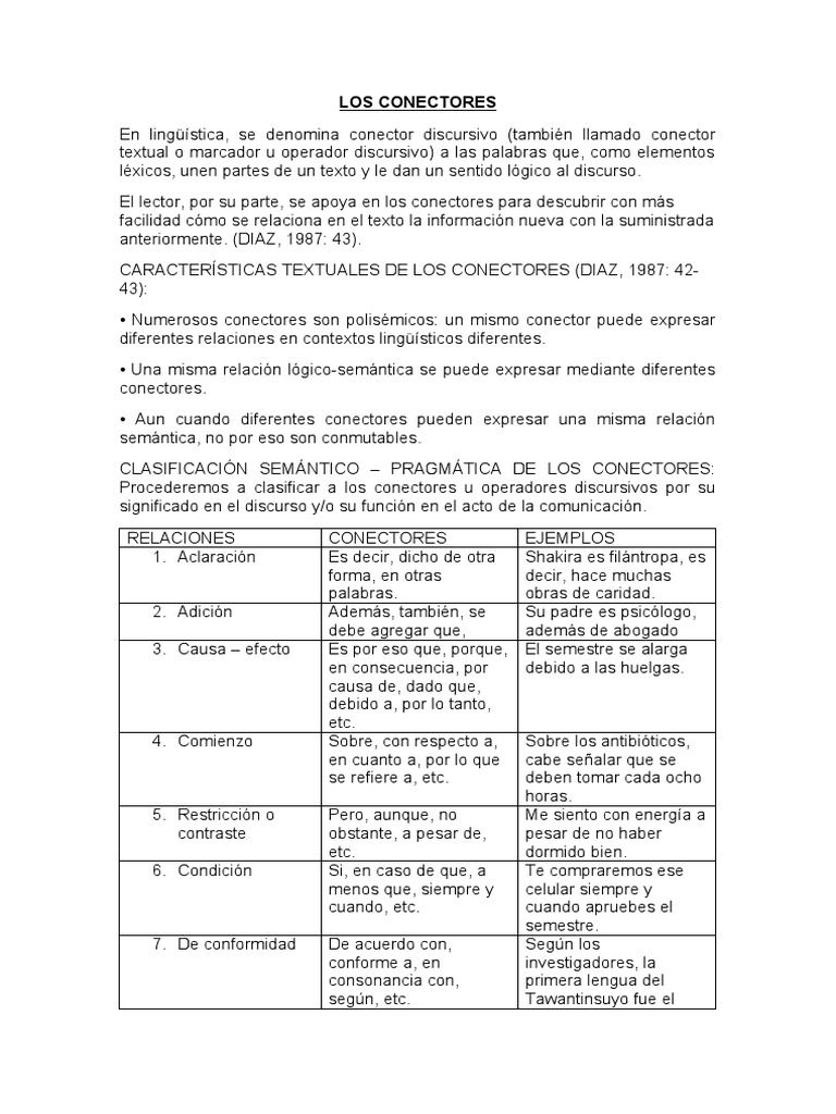 Los Conectores Logicos Practica | PDF | Comunicación humana | Semiótica