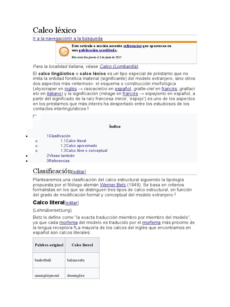 Calco Léxico | PDF | Traducciones | Semiótica