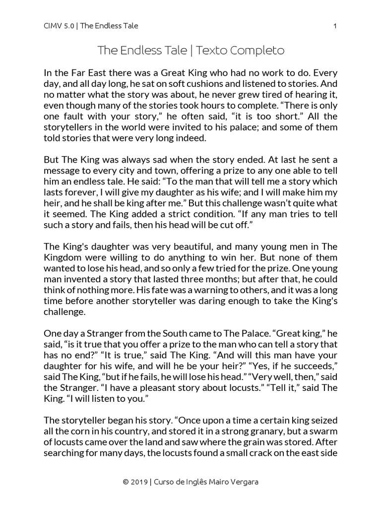 The Endless Tale of the King | PDF | Storytelling