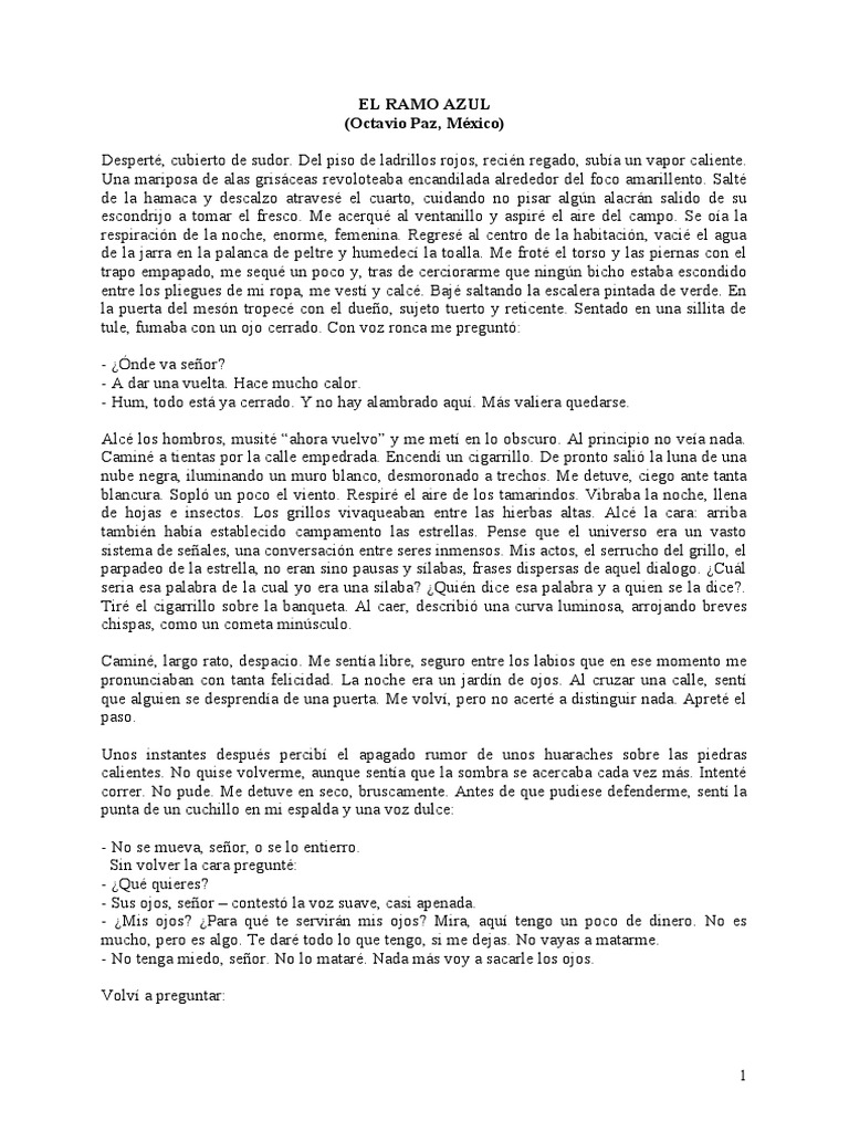 19 - EL RAMO AZUL (Octavio Paz) | PDF | Naturaleza