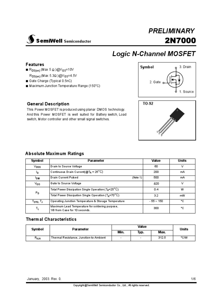2N700 | Mosfet | Field Effect Transistor