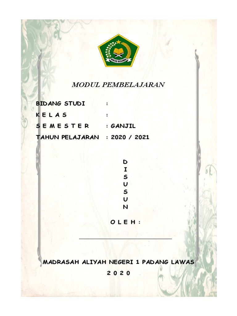 Sampul Modul Pembelajaran | PDF