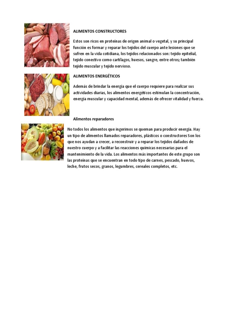 Alimentos Constructores | PDF