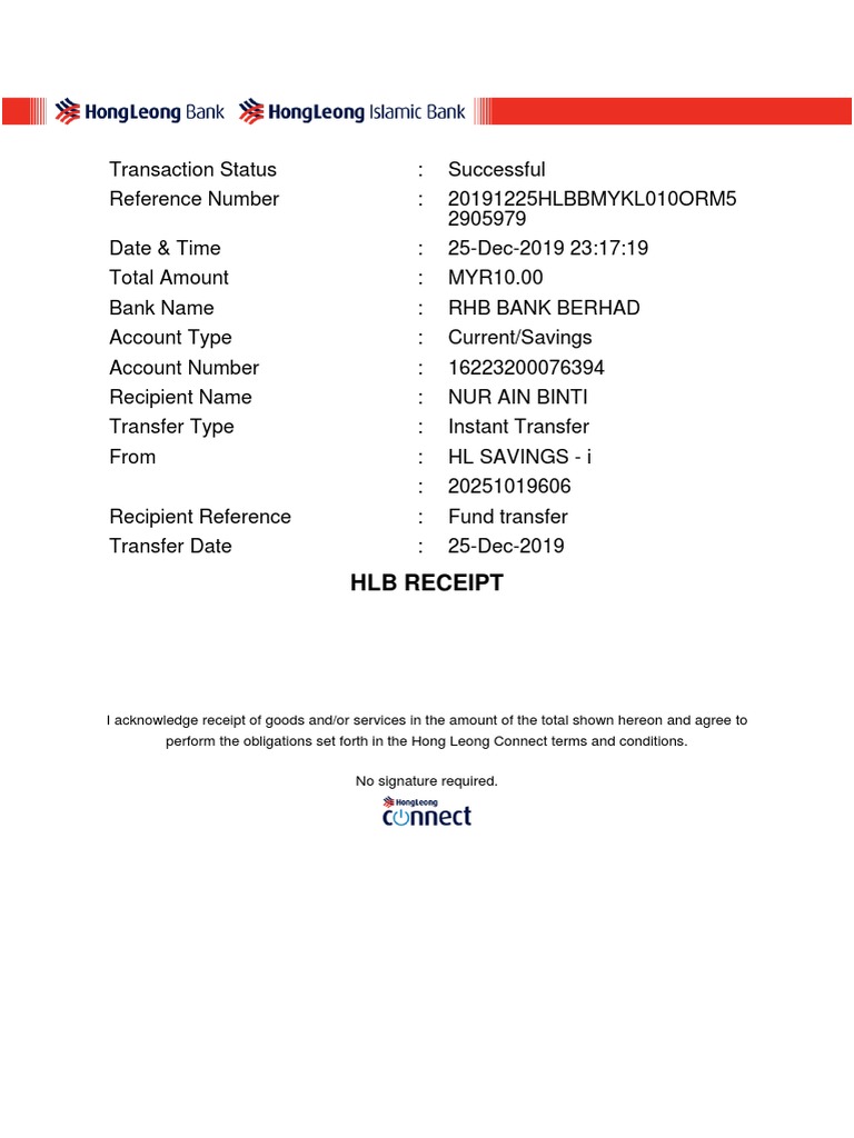 HLB Receipt | PDF