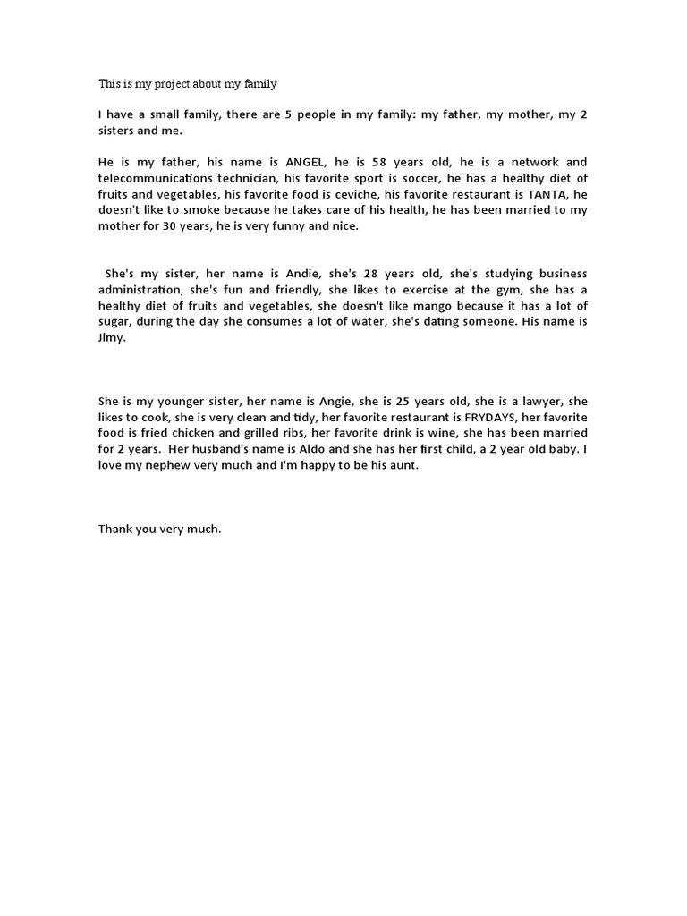 My Family Story | PDF | Self-Improvement
