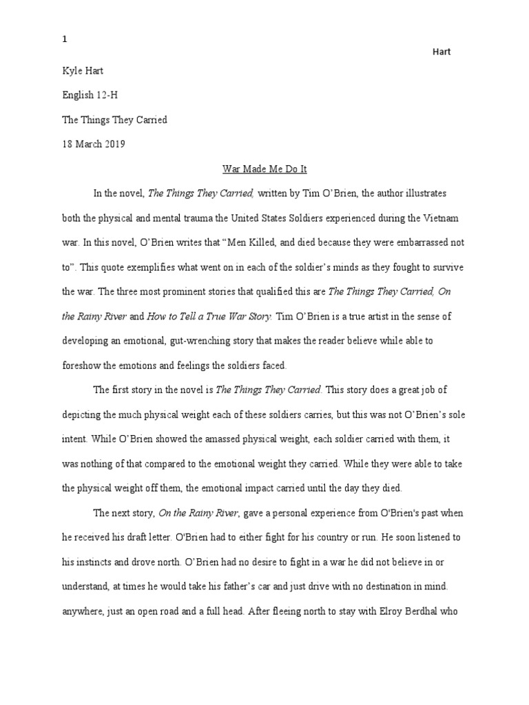 The Things They Carried | PDF