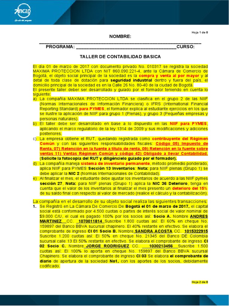 Taller Maxima Proteccion | PDF | normas internacionales de INFORMACION ...