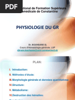 Cours de Physiologie Sanguine | PDF | Globule rouge | Sang