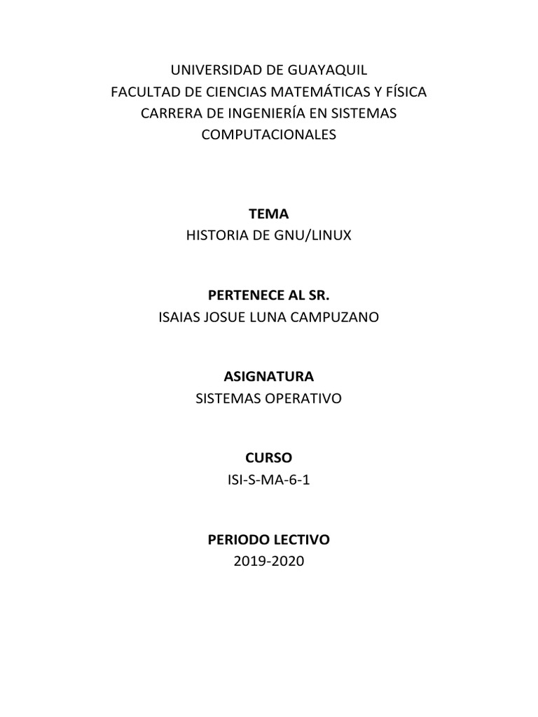Historia de Linux | PDF | Unix | Software libre