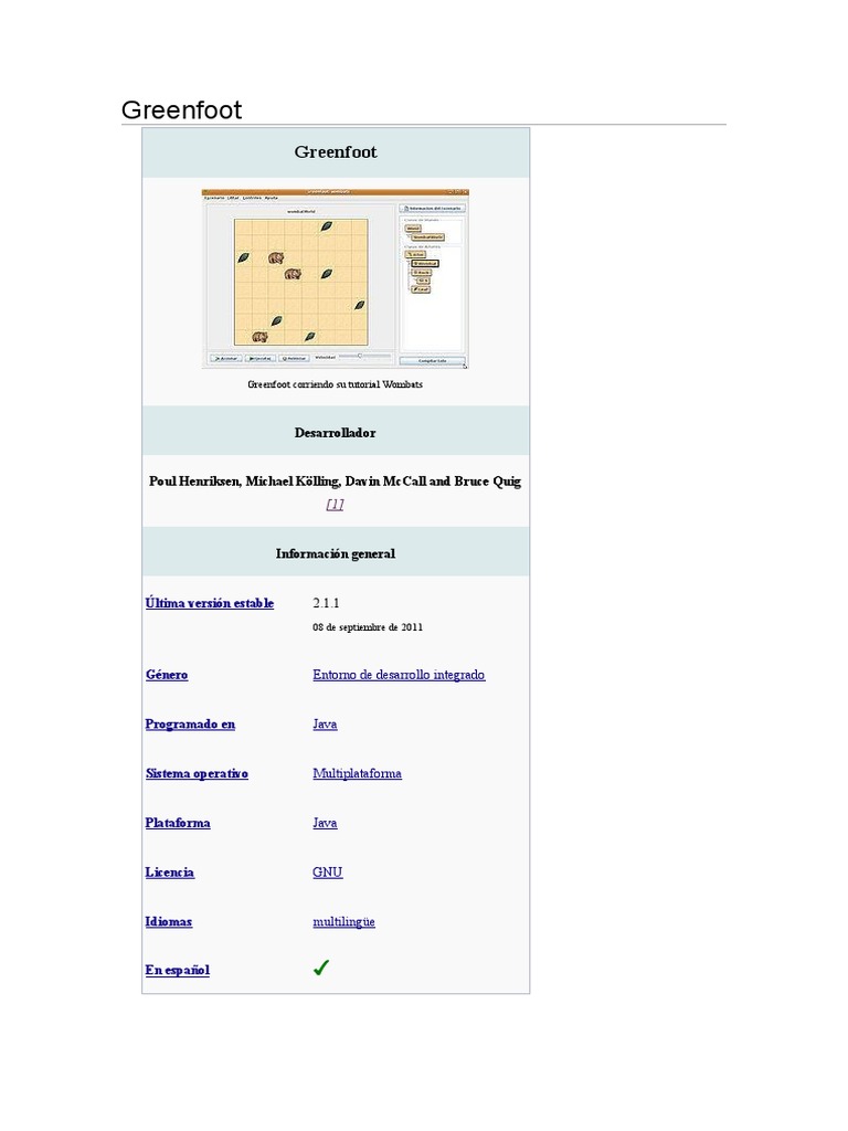 Greenfoot | Descargar gratis PDF | Plataformas de computación | Informática