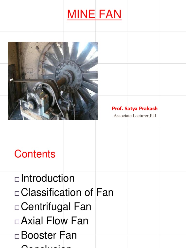 Mine Fan: Prof. Satya Prakash | PDF | Gases | Liquids