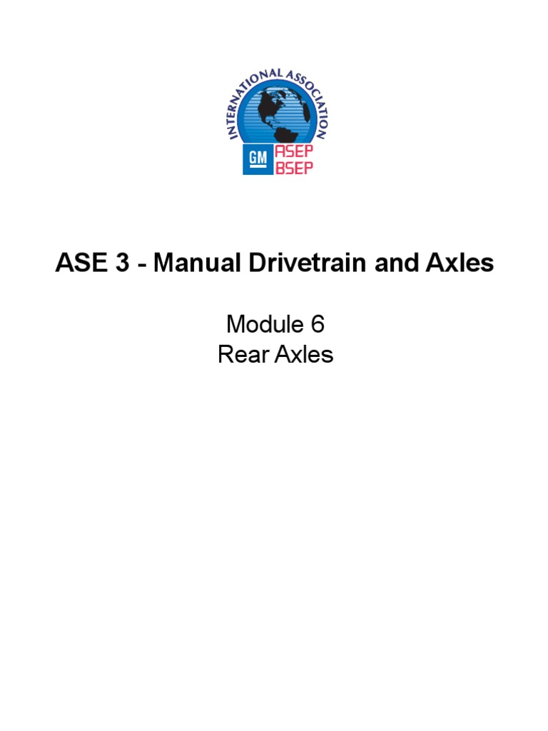 Manual Drive Train and Axles | PDF | Axle | Gear