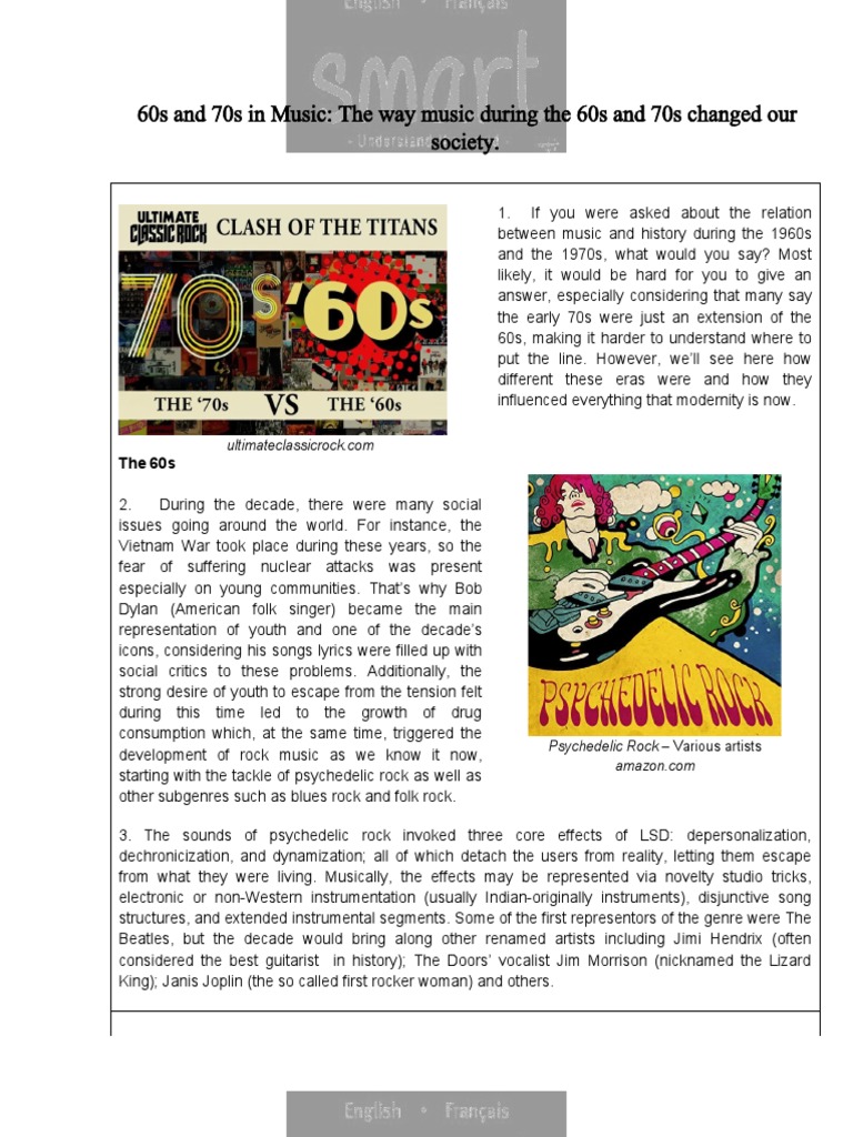 60s and 70s in Music: The Way Music During The 60s and 70s Changed Our ...