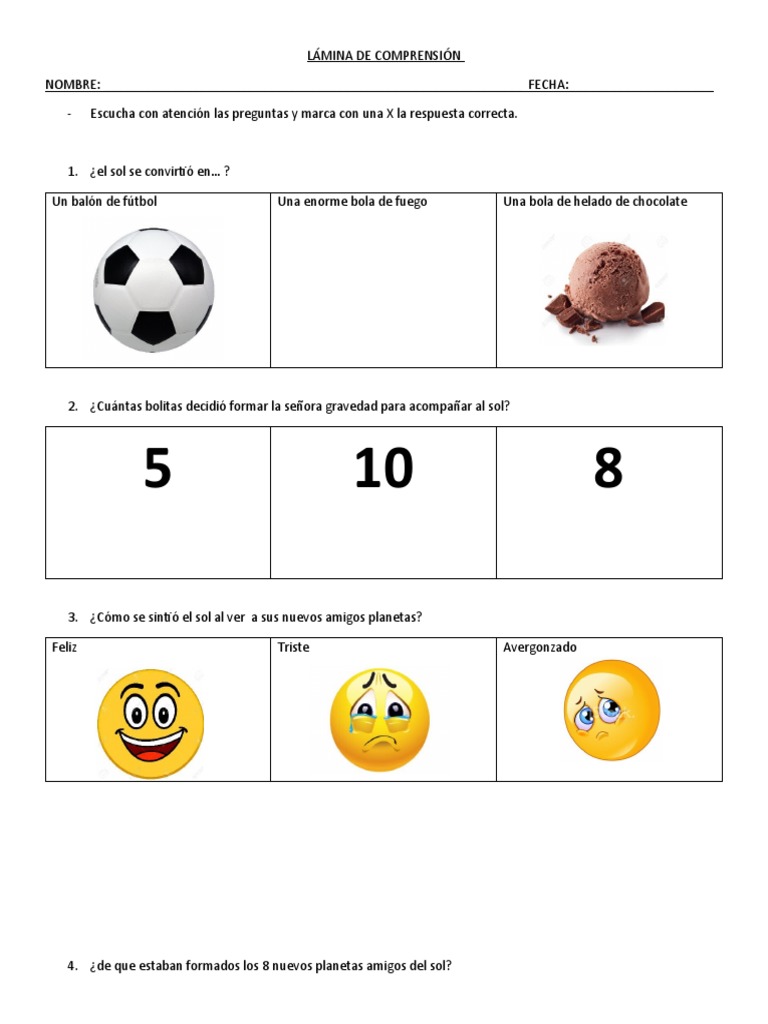 Comprensión Lectora El Universo | PDF | Deportes y actividades al aire ...