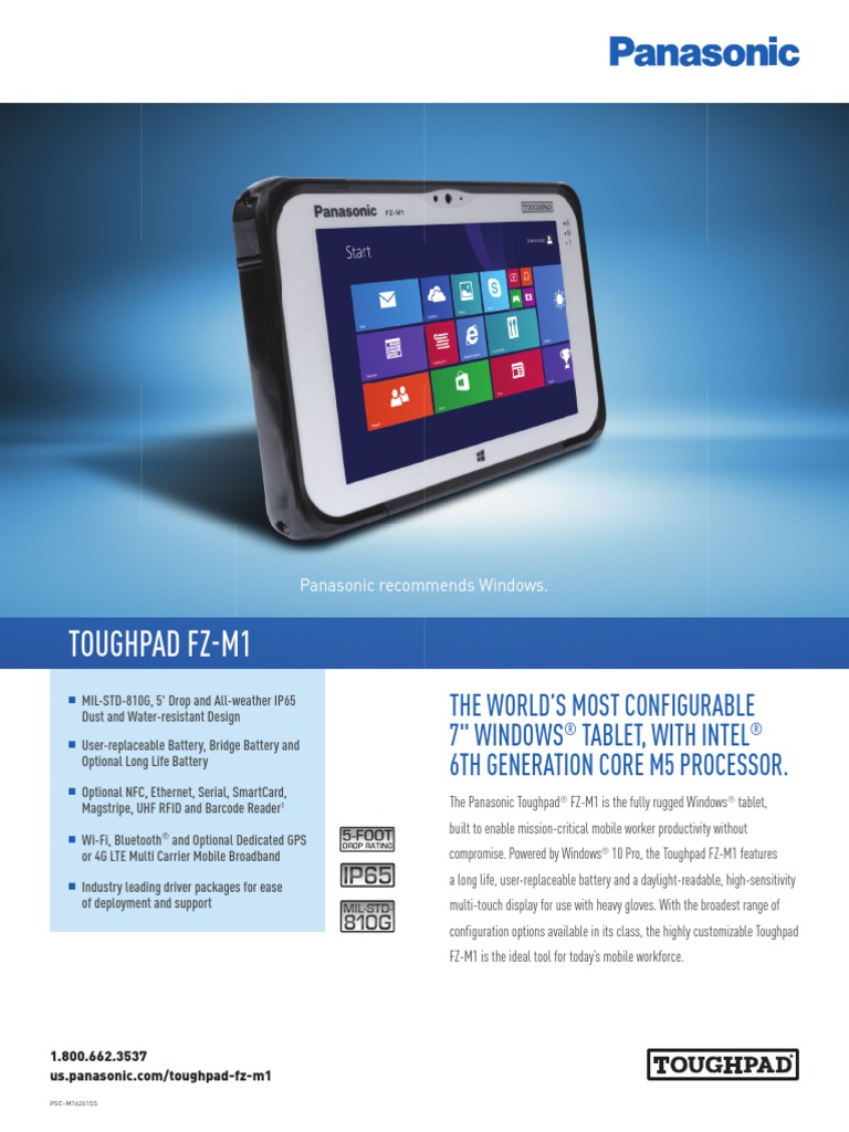 Toughpad Fz-M1: The World'S Most Configurable 7" Windows Tablet, With ...
