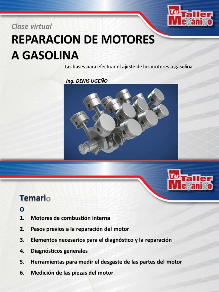 Ajuste y reparación de motores a gasolina | PDF | Motor de combustión ...