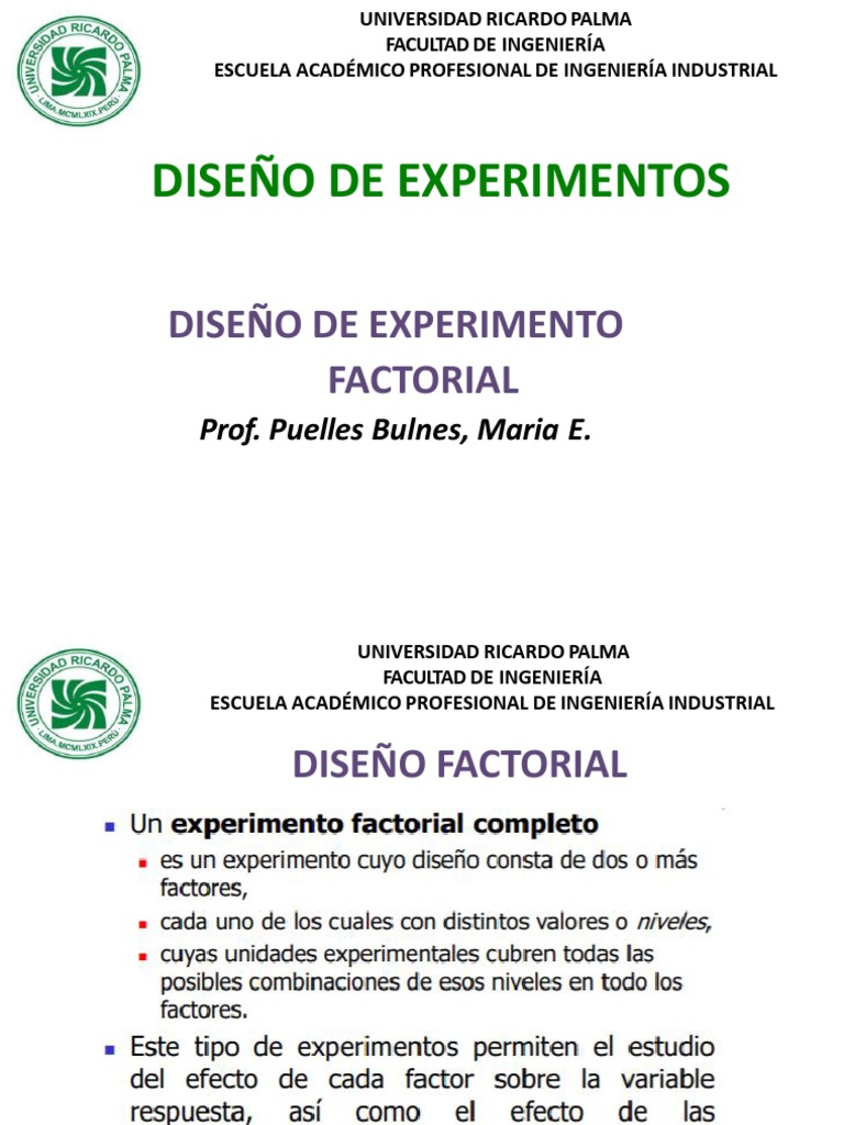 SEM10-G1-1-Diseño de Exp Factorial PDF | PDF | Métodos matemáticos y cuantitativos (economía ...
